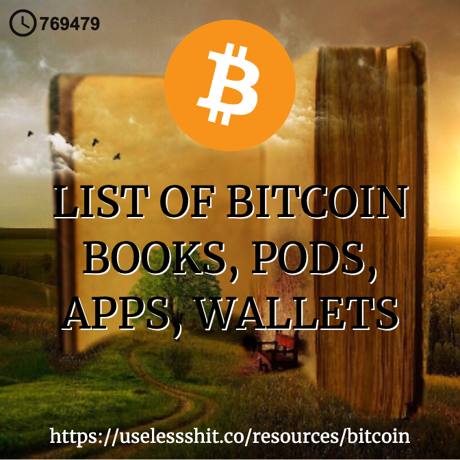 List of Bitcoiners, bitcoin books, pods, apps & wallets - UselessShit.co List of Bitcoiners, bitcoin books, pods, apps & wallets - UselessShit.co